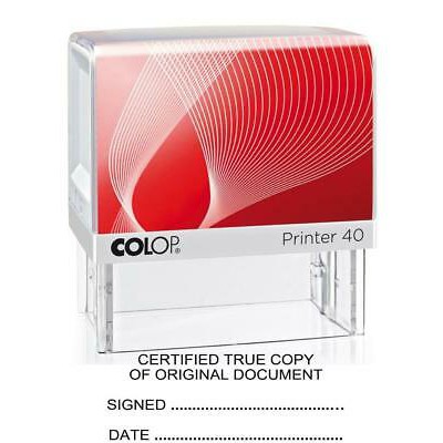 COLOP P40 Self Ink Stamp with Custom Rubber (22MM X 58MM) | Shopee Malaysia