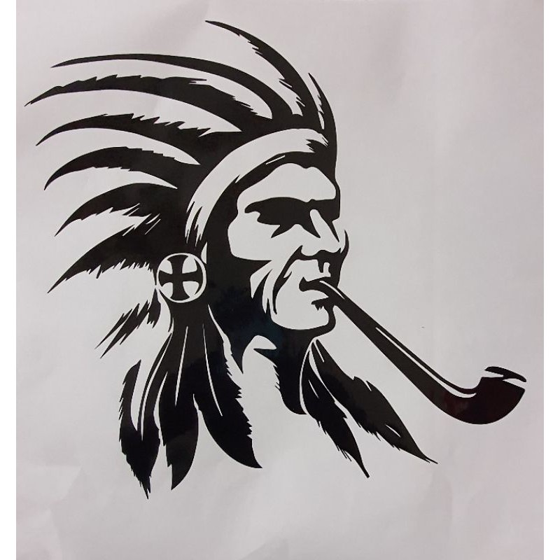 Apache Indian Stickers|Red indian STIKER KERETA|STICKER MOTO| STICKER ...