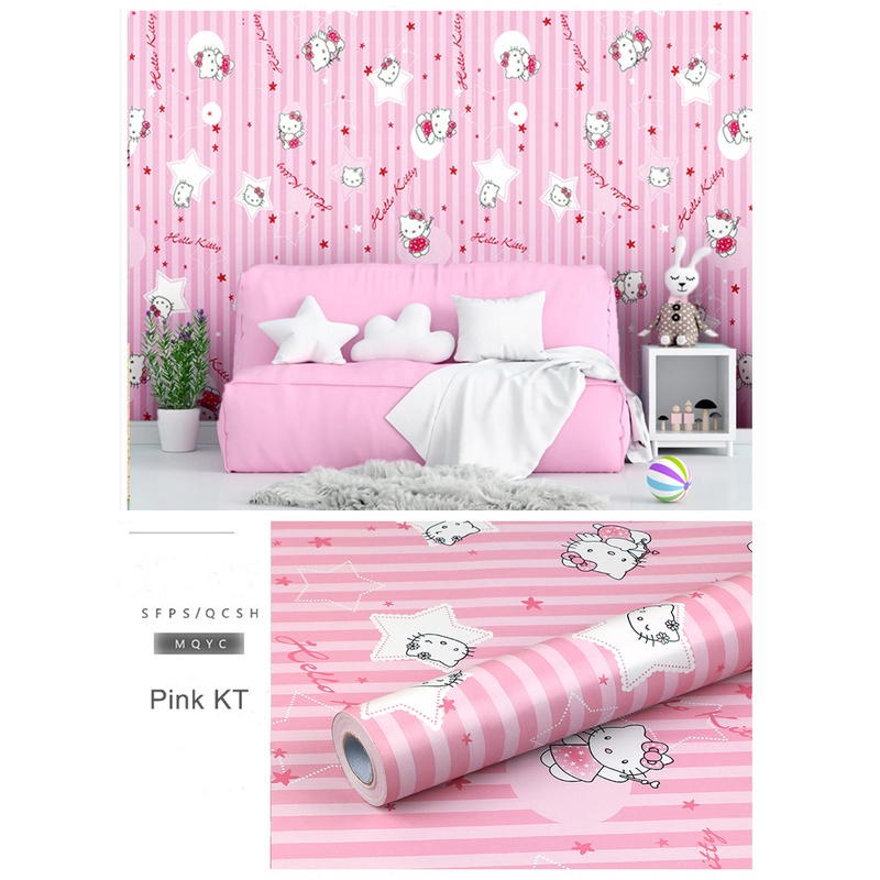 100cmx60cm Pink Self adhesive PVC Waterproof Wallpaper Wall Stickers ...