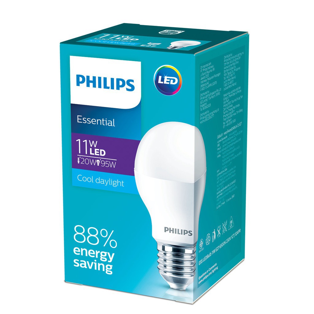 PHILIPS ESSENTIAL LED BULB ( 5W, 7W, 9W DAYLIGHT / WARM WHITE ) | Shopee Malaysia