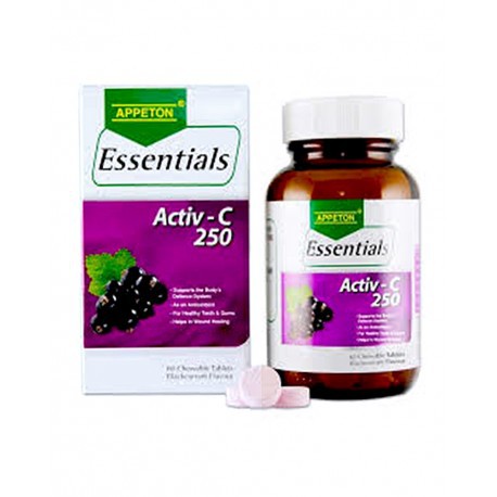 APPETON Essentials Activ-C 250 Blackcurrant for Immunity & Antioxidant ...