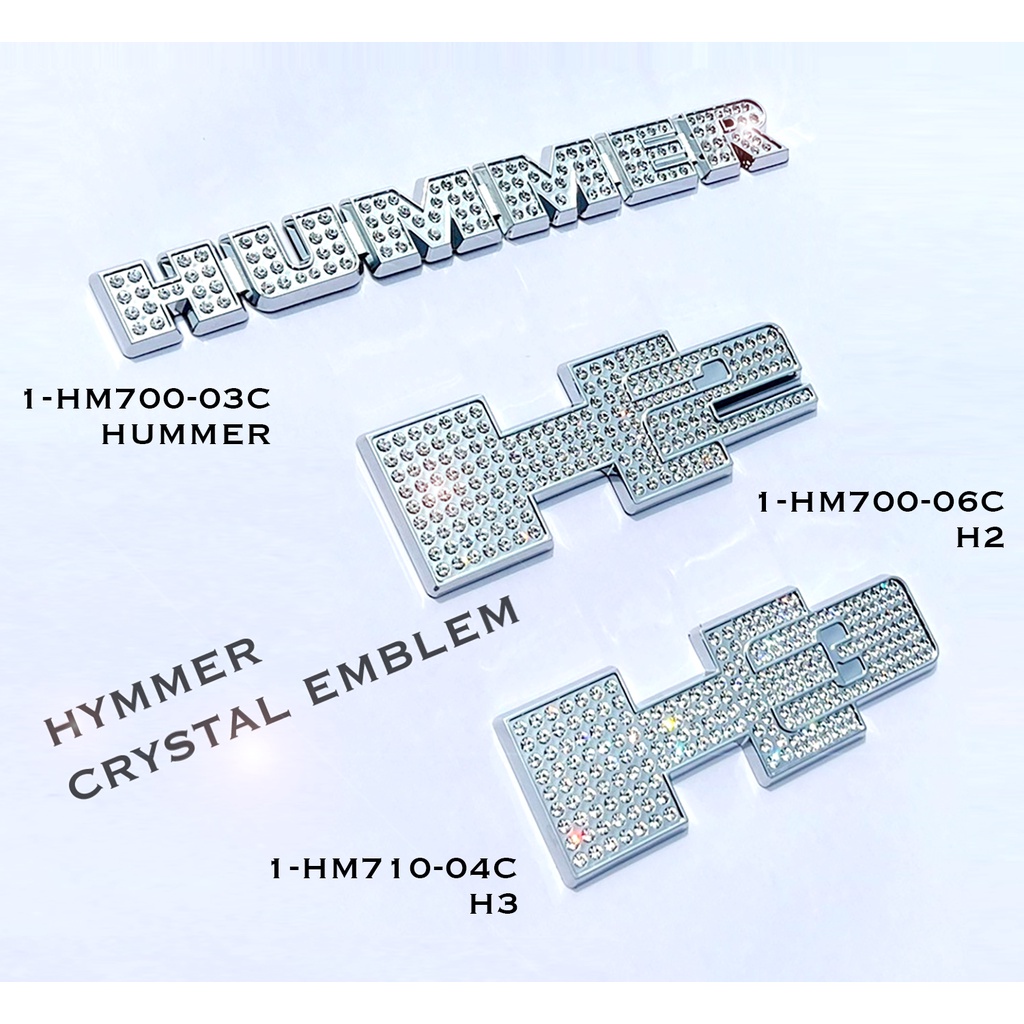 HUMMER H2 H3 Rhinestone Font Word Mark Body Sticker Rear Box | Shopee ...