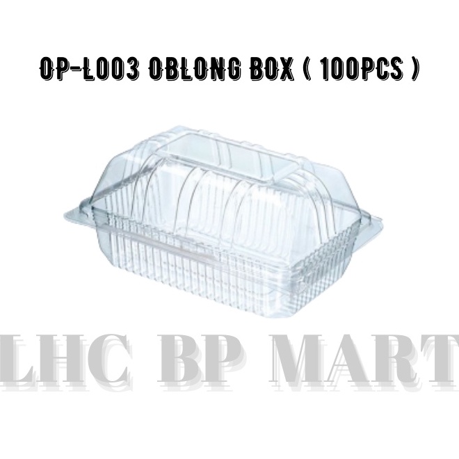[LHC] OP-L003 OBLONG BOX / DISPOSABLE PLASTIC OBLONG CONTAINER WITH LID ...