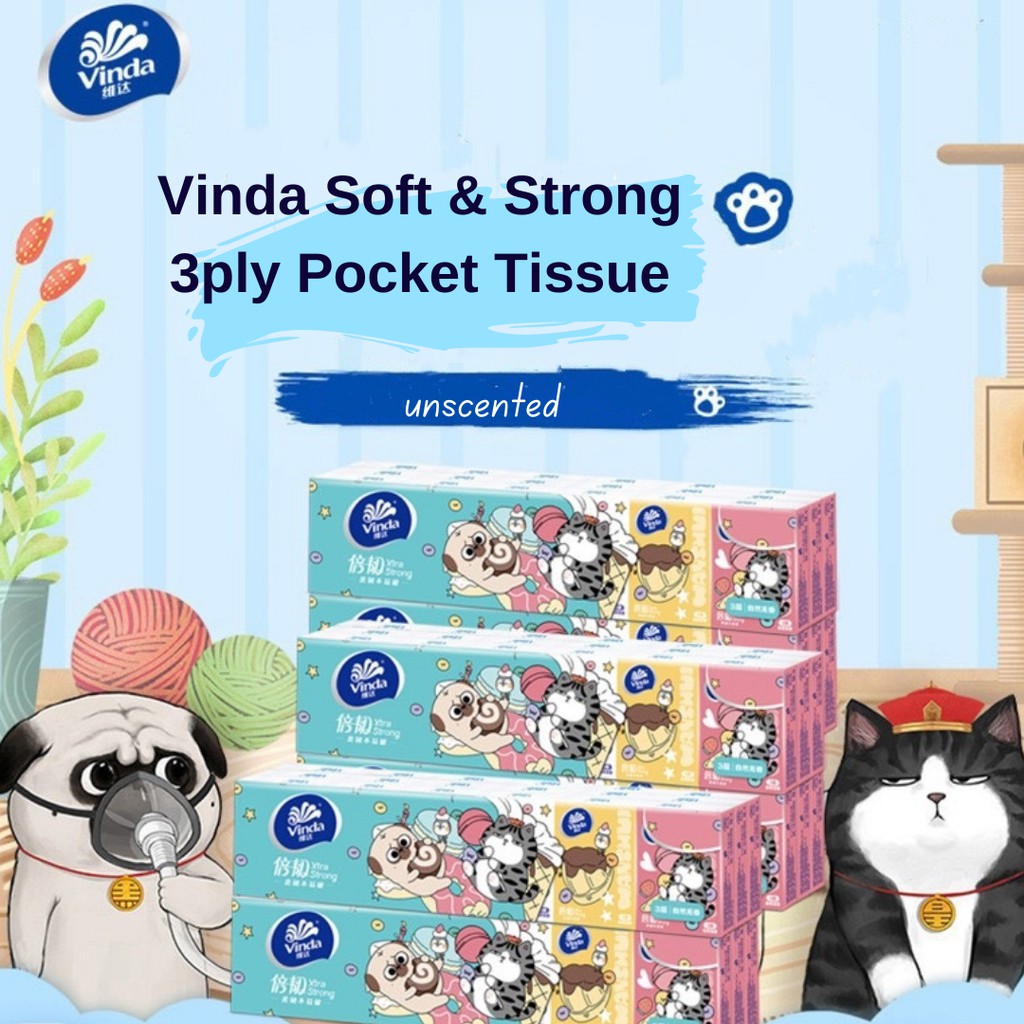 Vinda deluxe pocket hanky tissue unscented new limited edition ...