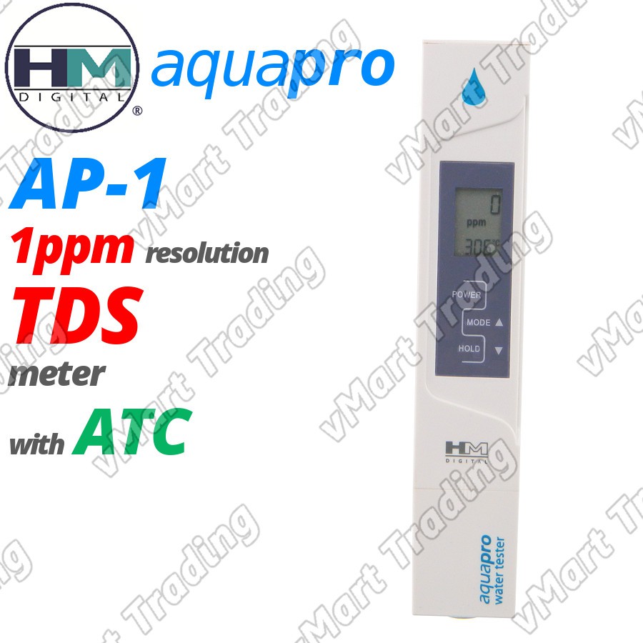 HM Digital AP-1 AquaPro Water Quality Tester TDS Meter with ATC ( FREE ...
