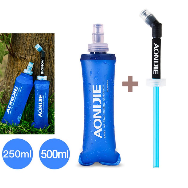 AONIJIE Soft Bottle SD09 with Straws 250ML 500ML Sports Soft Flask ...