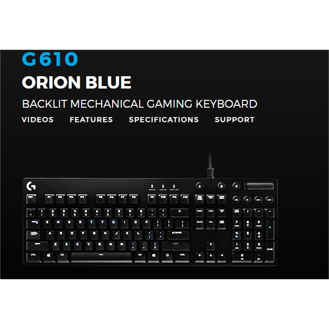 Logitech G610 Orion Blue Backlit Mechanical Gaming Keyboard | Shopee ...