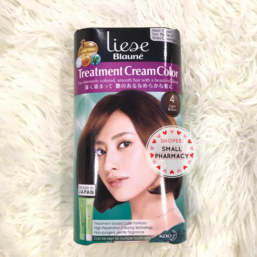 Liese Blaune Treatment Cream Color ( Dark Brown / Light Brown / Lighter ...
