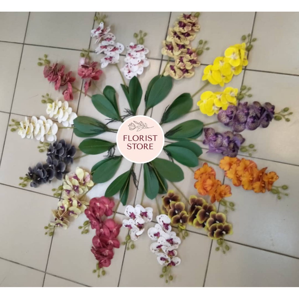🌿PREMIUM QUALITY🌿 Mini 3D Latex Butterfly Orchid / Orkid 2 Tangkai ...