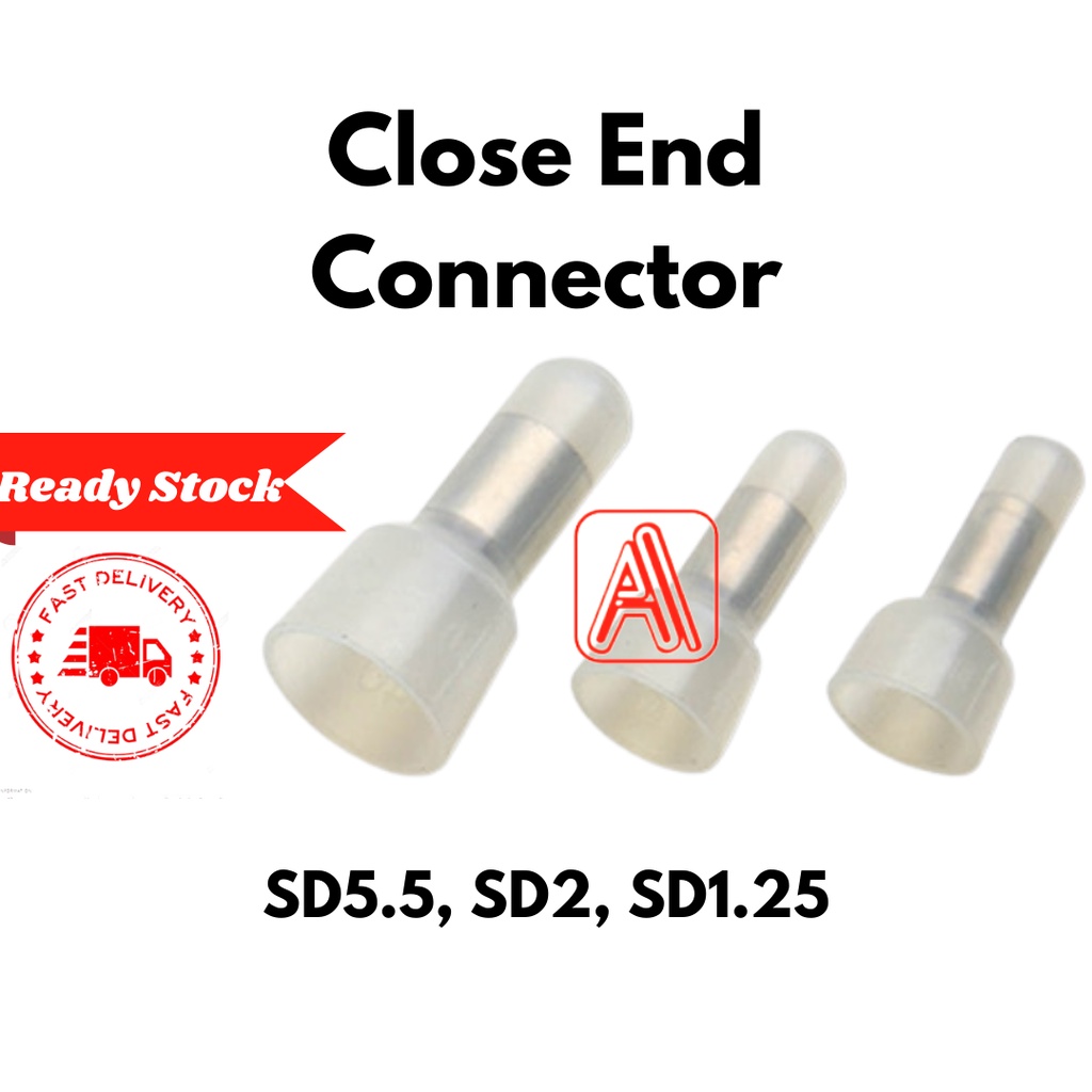 (100PCS) Close End Wire Connector SD1.25, SD2 & SD5.5 (ECO) | Shopee Malaysia
