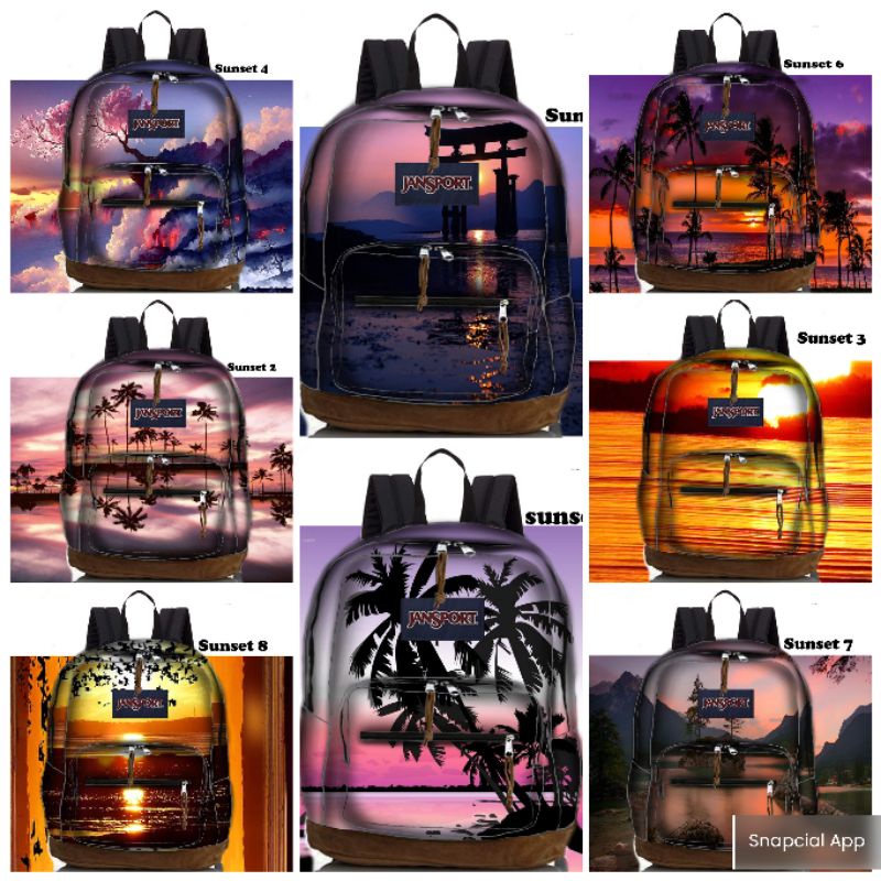 jansport rigthpack special print sunset design | Shopee Malaysia