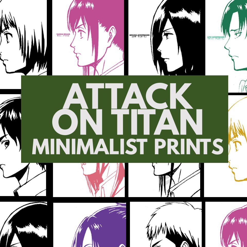 ATTACK ON TITAN AOT Minimalist Poster Prints | Shopee Malaysia