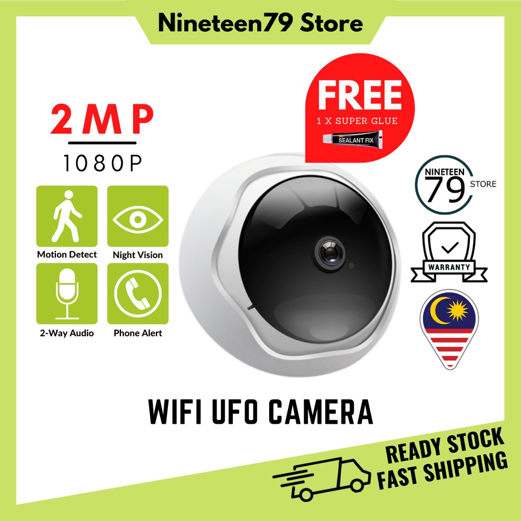 1080P 2MP 4MP HD CCTV Camera UFO ICSee WIFI Night Vision Wireless IP ...