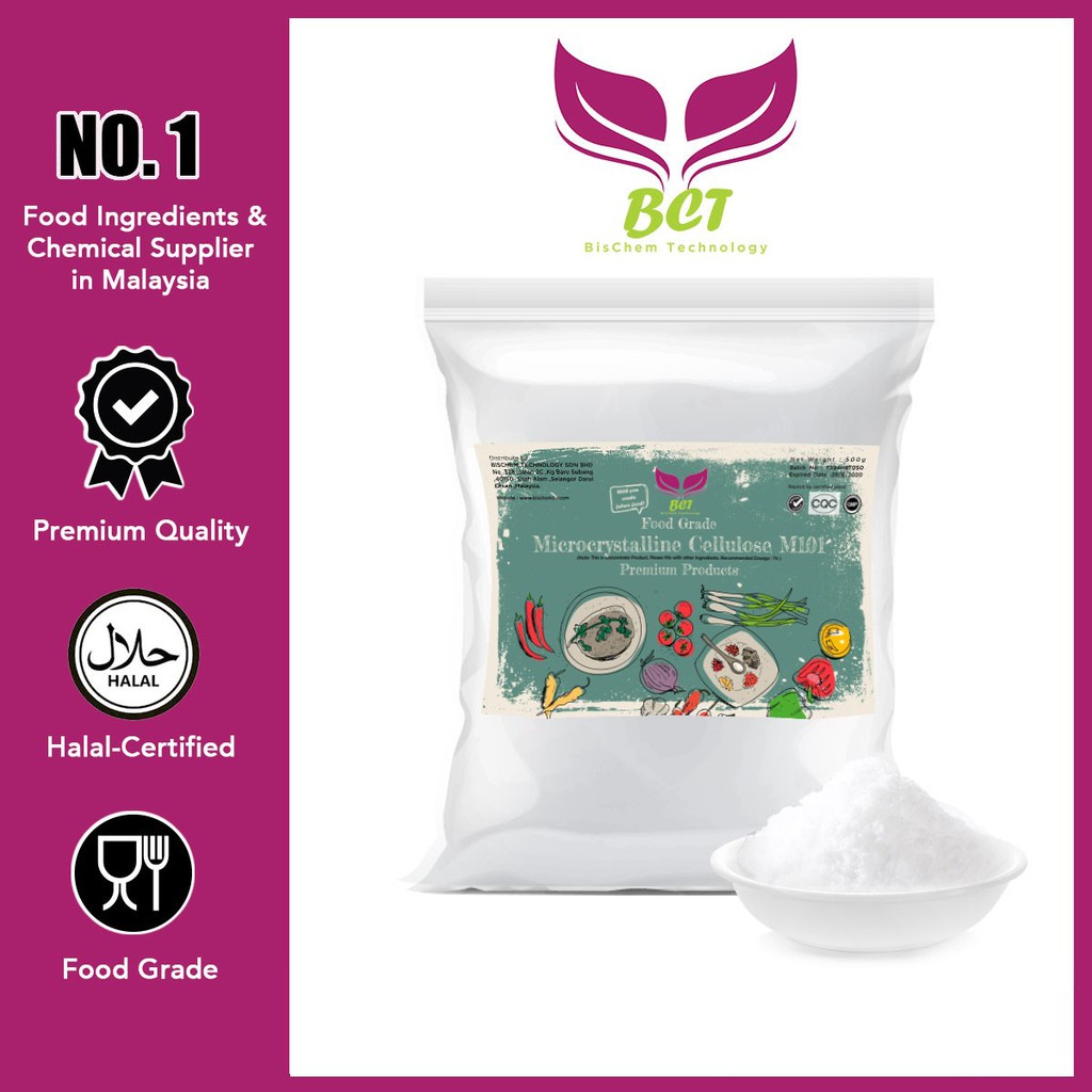 Microcrystalline cellulose PH101 500G (Food Grade) - As texturizer and ...