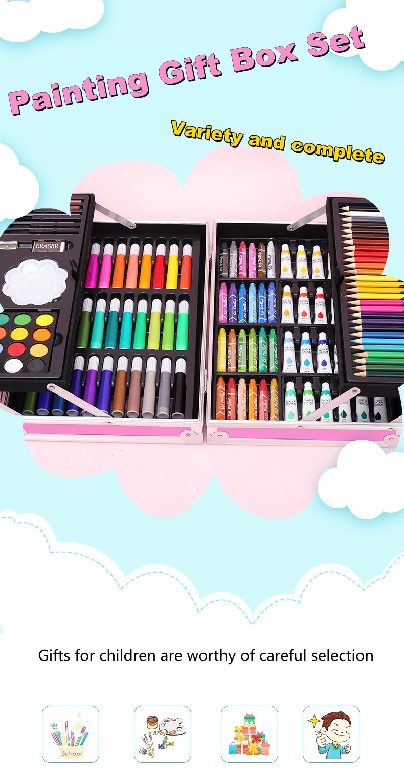 【READY STOCK】luxury set Kids Painting Pen Crayon Marker Pencil Drawing ...