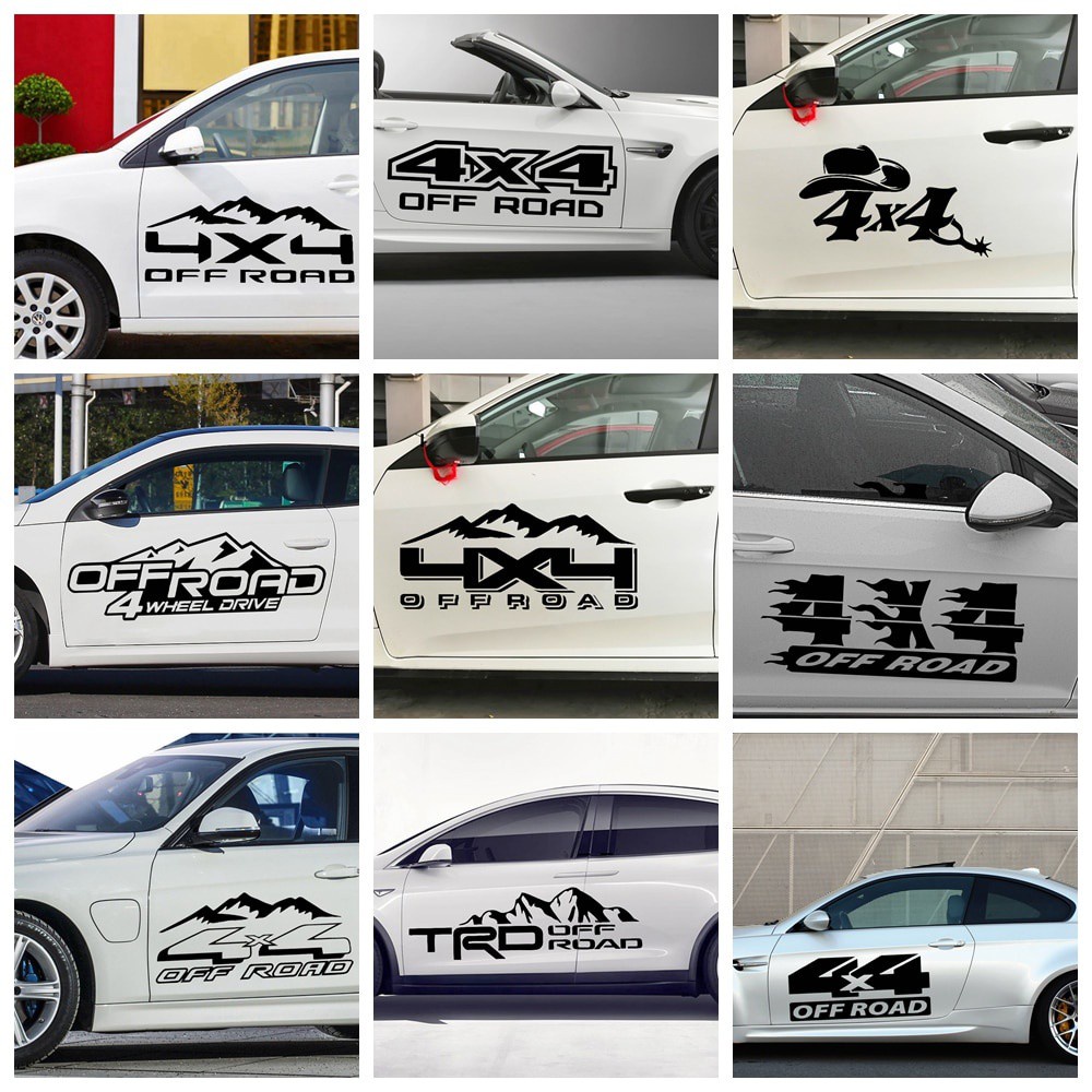 Hot 4X4 OFF ROAD Car Vinyl Decals Auto Sticker Oil Tank Car Cover ...