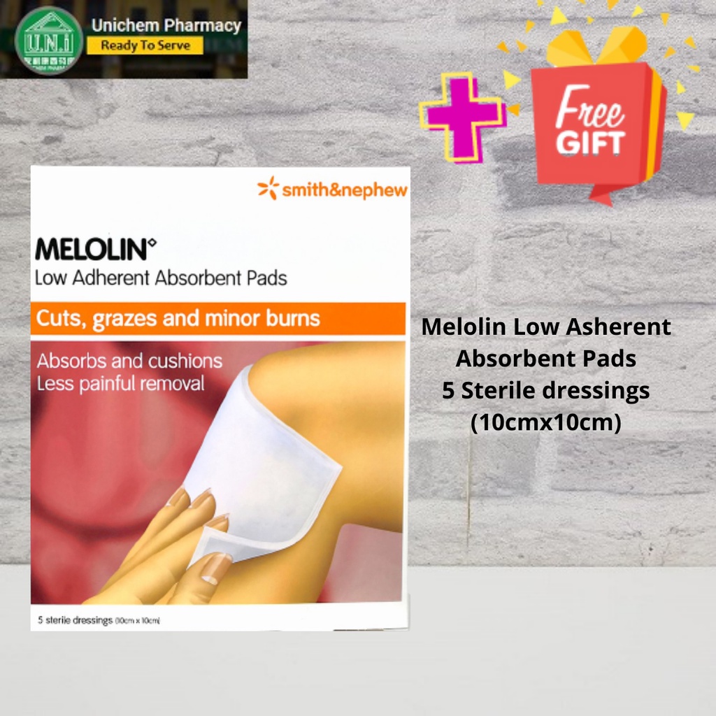 smith&nephew MELOLIN Low Adherent Absorbent Pads 5 sterile ( 5cmx5cm ...