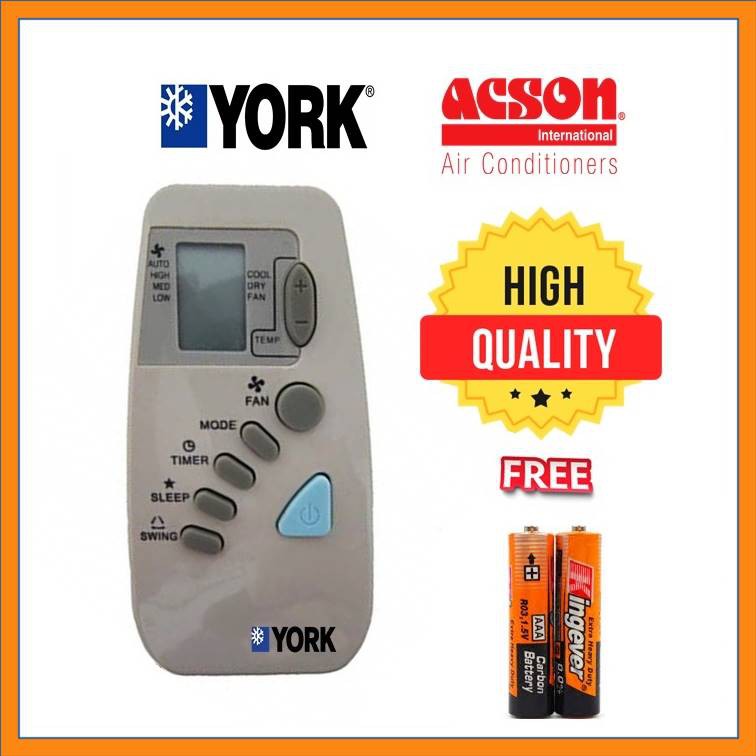 🔥York/Acson Air Conditioner Remote Control | Shopee Malaysia