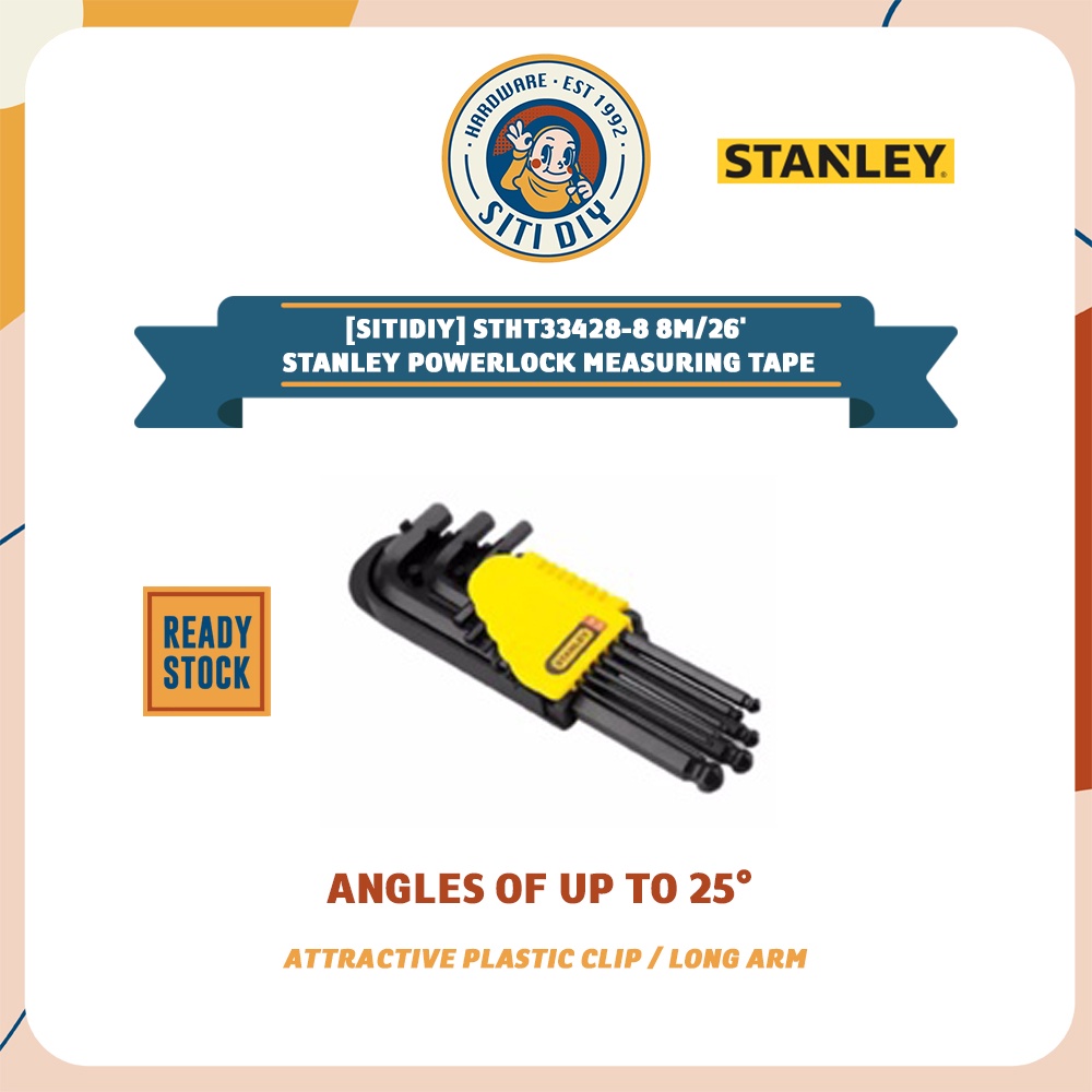 STANLEY Long Arm Ball Point- 9pcs HEX KEY / ALLEN KEY SET (69-256 ...