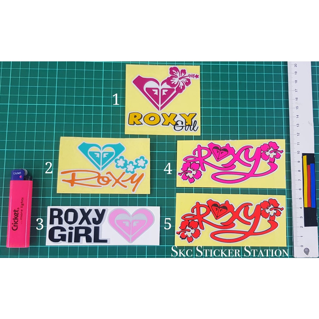 Roxy/ Roxy Girl Designs Sticker Cutting Overlapping Reflective & Fluorescent Colour #roxy # ...