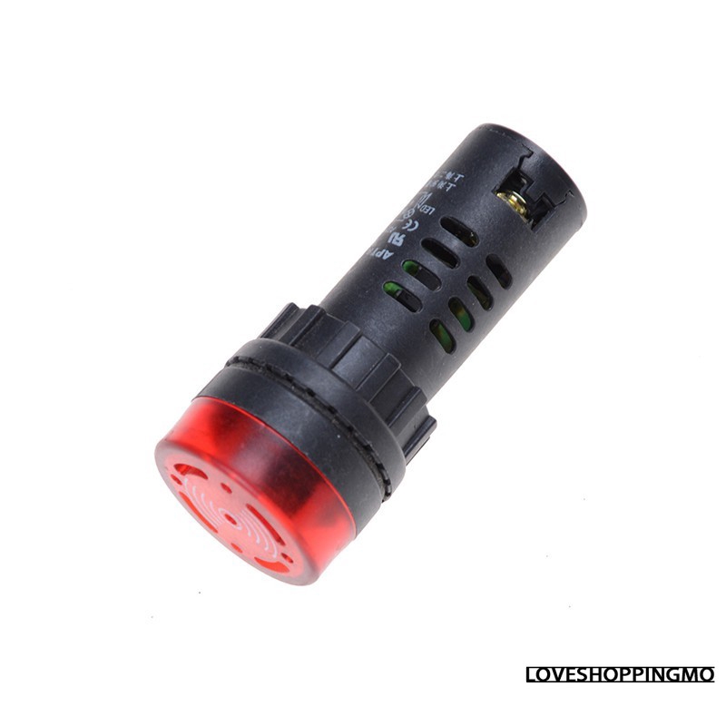 LOVESHOPPINGMO Panel Mount 22mm led Indicator buzzer 12V 24V 110V 220V ...