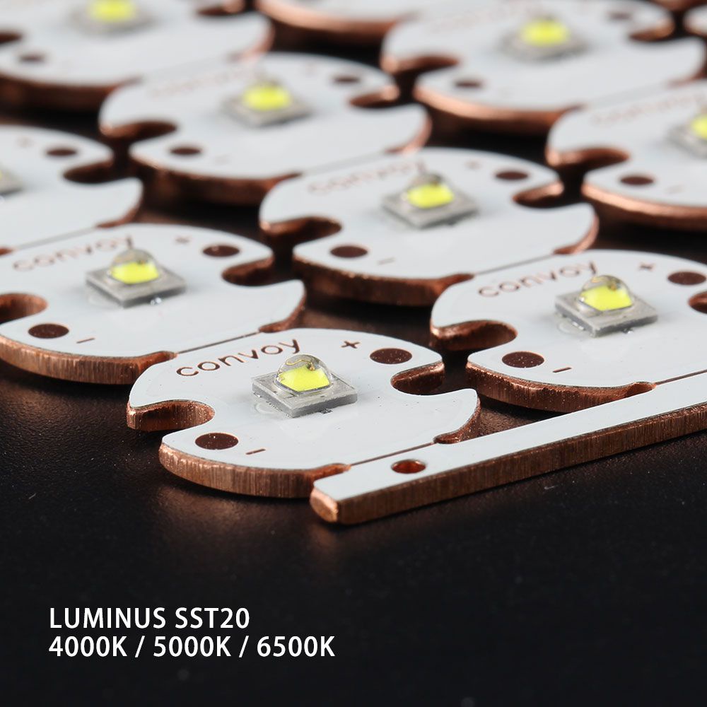luminus SST20 2700K 4000K 5000K 6500K LED on 16mm / 20mm DTP copper ...