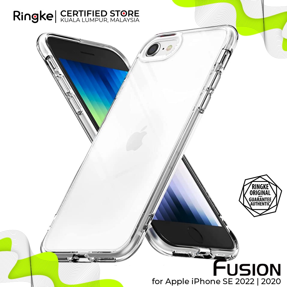 RINGKE® FUSION iPhone SE 22/ SE20/ 8/ 7 Crystal Clear Back Shockproof ...
