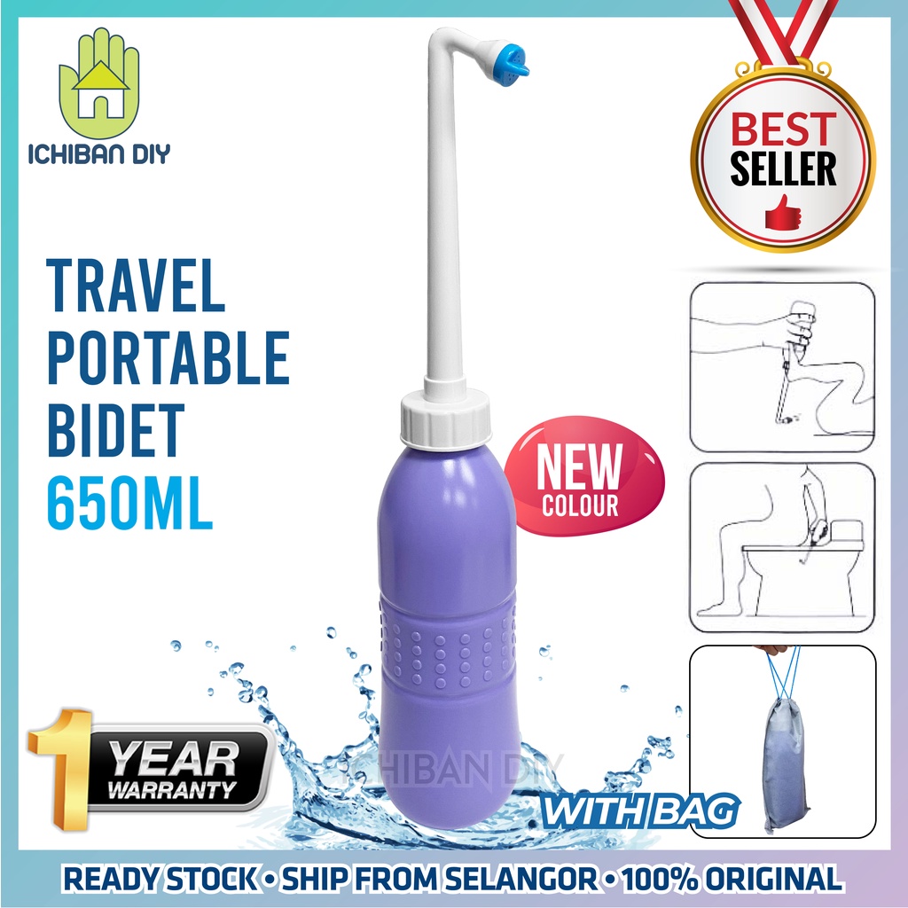 Portable Travel Bidet 650ml Camping Hiking Outdoor Wash Water Bottle Botol Air Bidet Mudah Alih ...