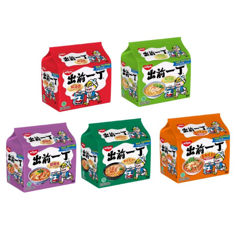 NISSIN CHU QIAN YI DING 5pcs/pack (Sesame Oil, Chicken, Garlic Chicken, Spicy Sesame, Tom Yam ...