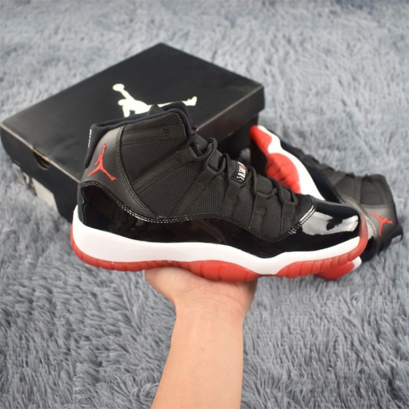 Original Top Air Jordan 11 aj11 Raised Black White School Team Red ...