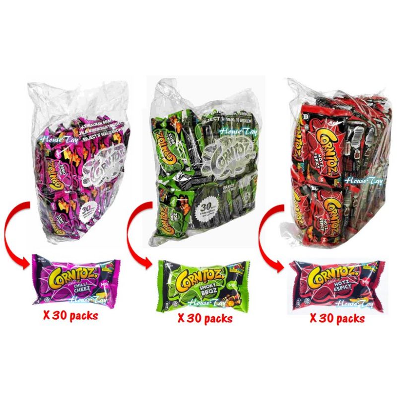 Corntoz Snack Kecil Packaging [Chilli Cheez / Smoky BBQz / Hot & Spicy ...