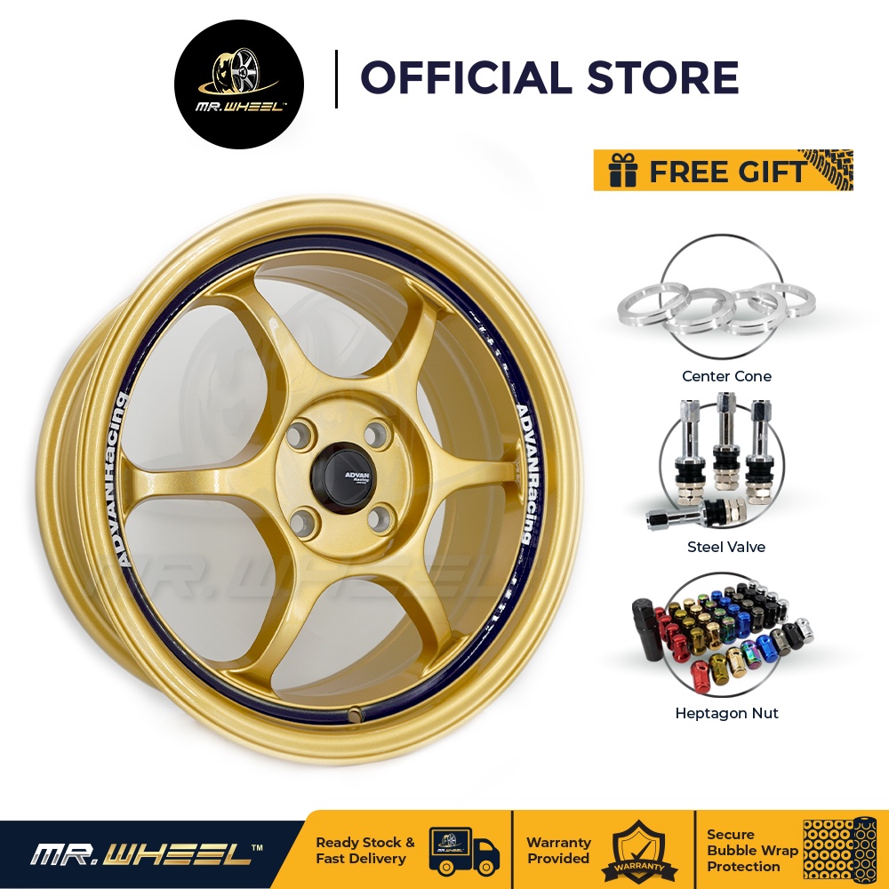 New Sport Rim ADVAN RACING RG1 16x7 4x100 4x114.3 ET38 16 inch Mr Wheel Myvi Alza Saga Vios ...