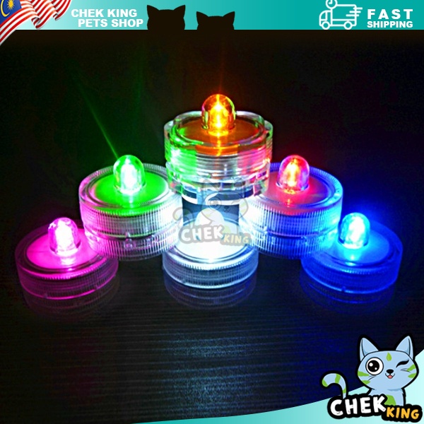 Colorful LED Round Mini Light Luminous Waterproof Flashing Decor Flash ...