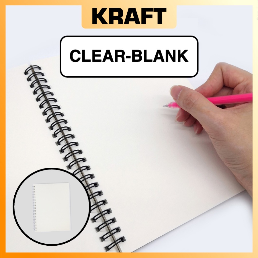 100pages 200pages Clear Notebook A4 A5 Spiral Wire O Planner Journal ...