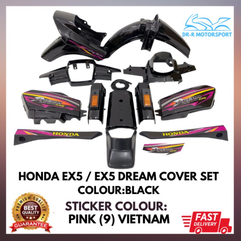 Honda Ex5 / Ex5 Dream Body Cover Set (Siap Tampal Sticker)+Free Gift ...