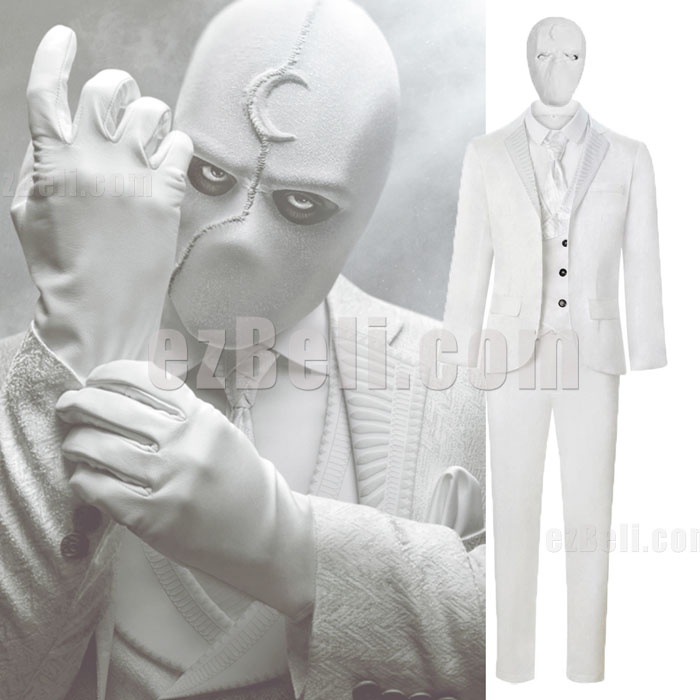 Moon Knight Mr. Knight Steven Grant Marc Spector Costume White Suit ...