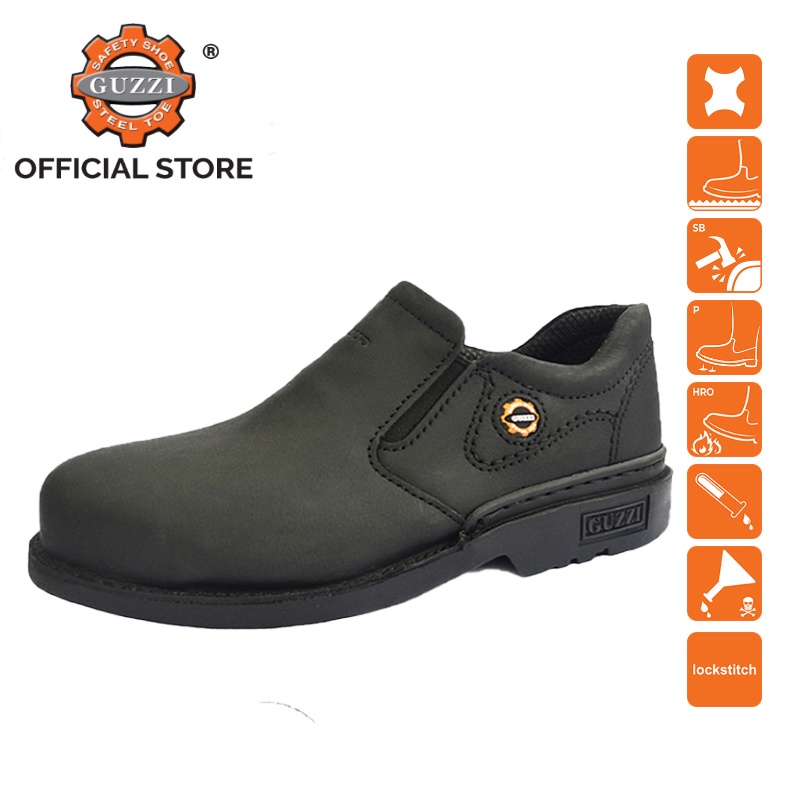 Guzzi GZ881 - Low Cut with Elastic Band Slip-On Work Safety Shoes ...