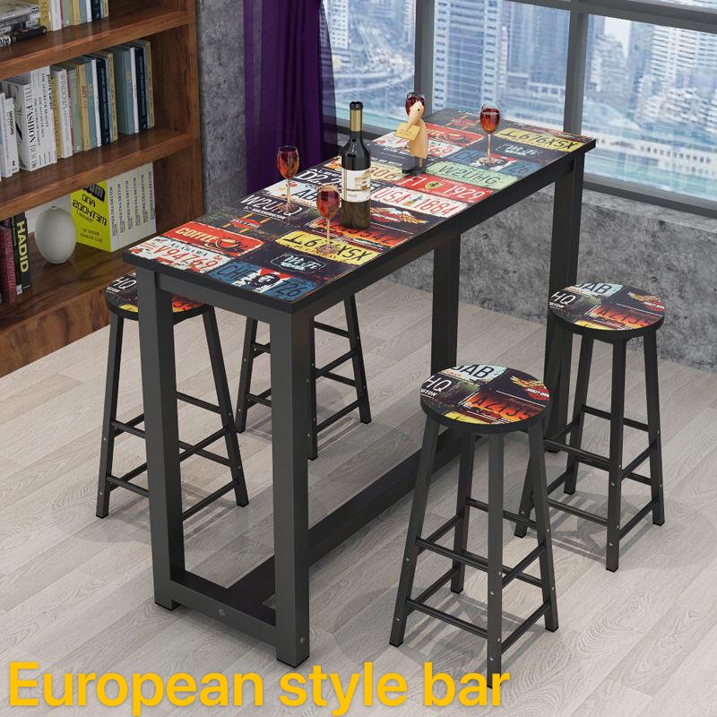 European style Bar Table Table and Chair Combination Coffee Table ...