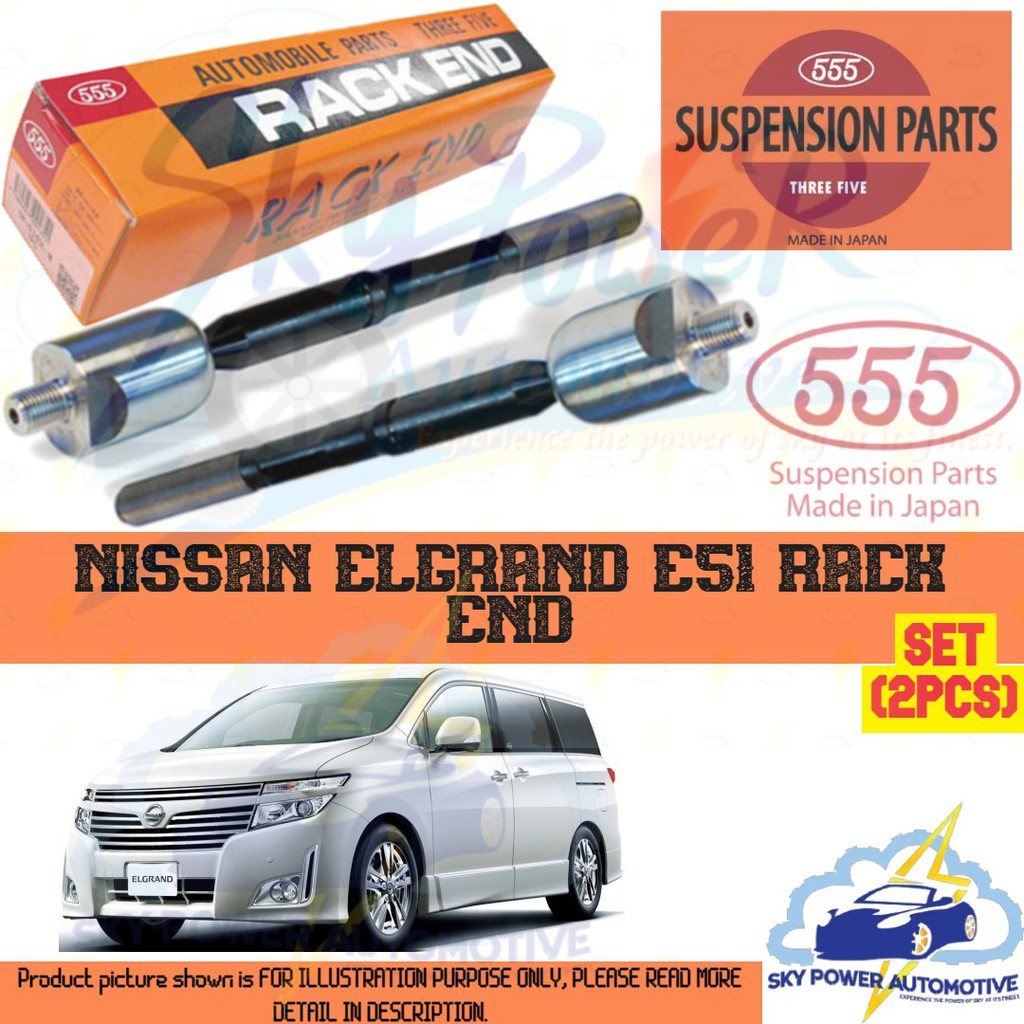 NISSAN ELGRAND E51 555 JAPAN BRAND STEERING RACK END (SET 2PCS ...