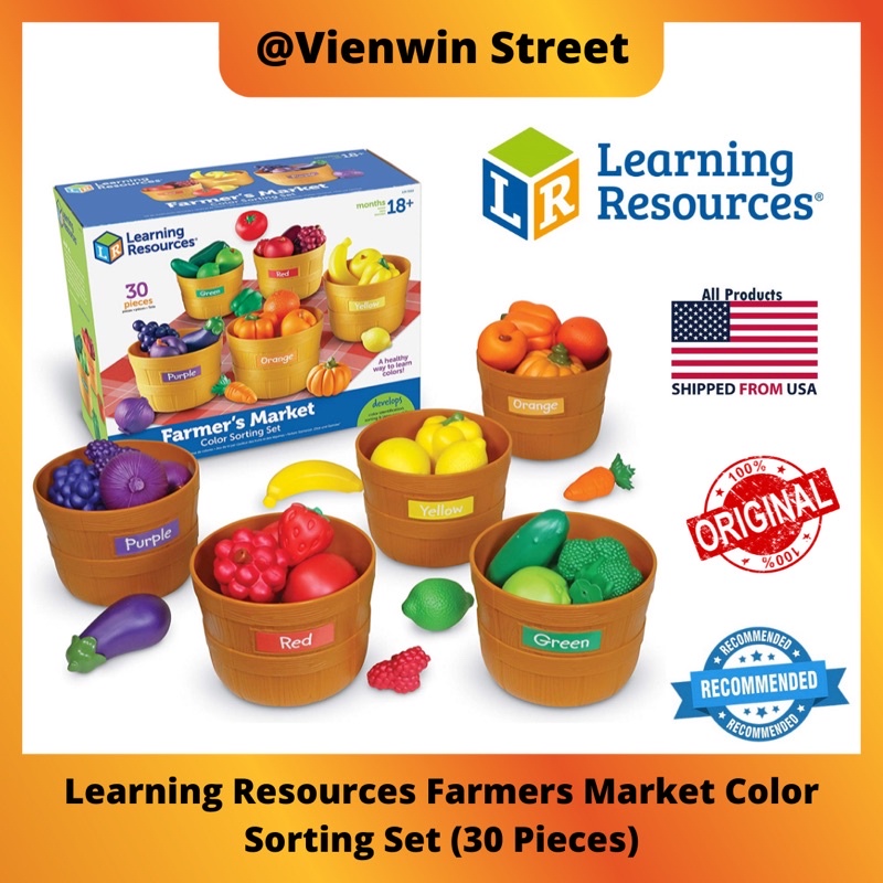 🔥Ready🔥Learning Resources Farmers Market Color Sorting Set (30 Pcs ...