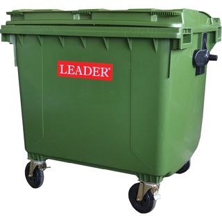 LEADER 1100 Litres Mobile Garbage Bin with 4 wheel BP 1100/ Heavy Duty Dustbin Plastic Rubbish ...