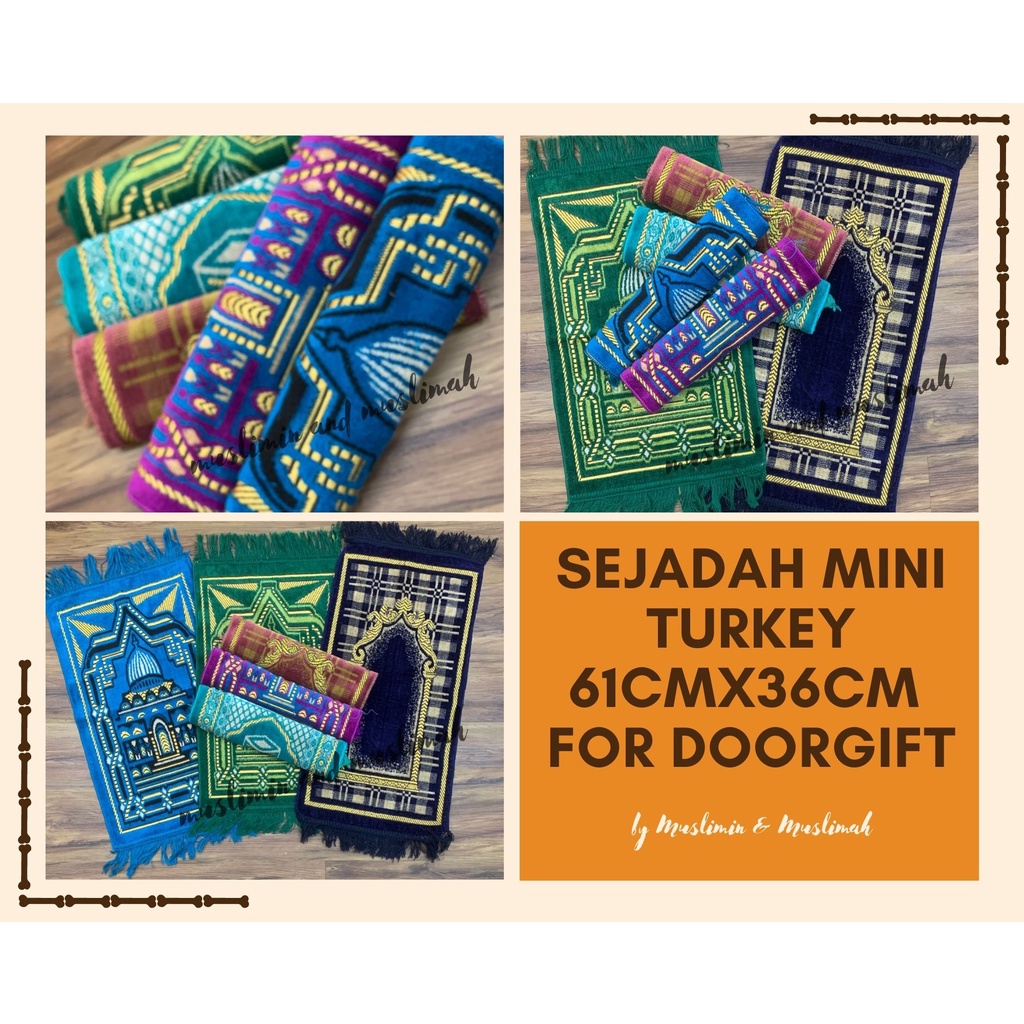 Sejadah Mini Turkey 61cmx36cm For Doorgift Sejadah Muka Doorgift ...