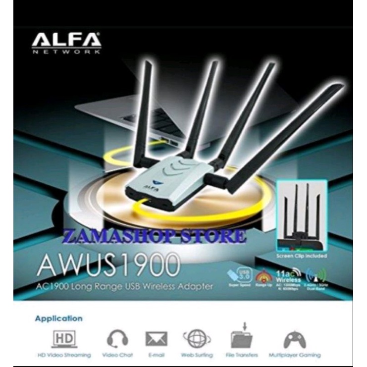 Alfa Awus1900 original 100% taiwan wifi booster vs singnalking signal ...