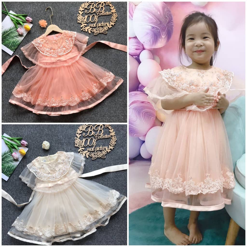 6M-3Y Baby Newborn 672 Princess Sleeveless Gown Lace Dress Kids with ...