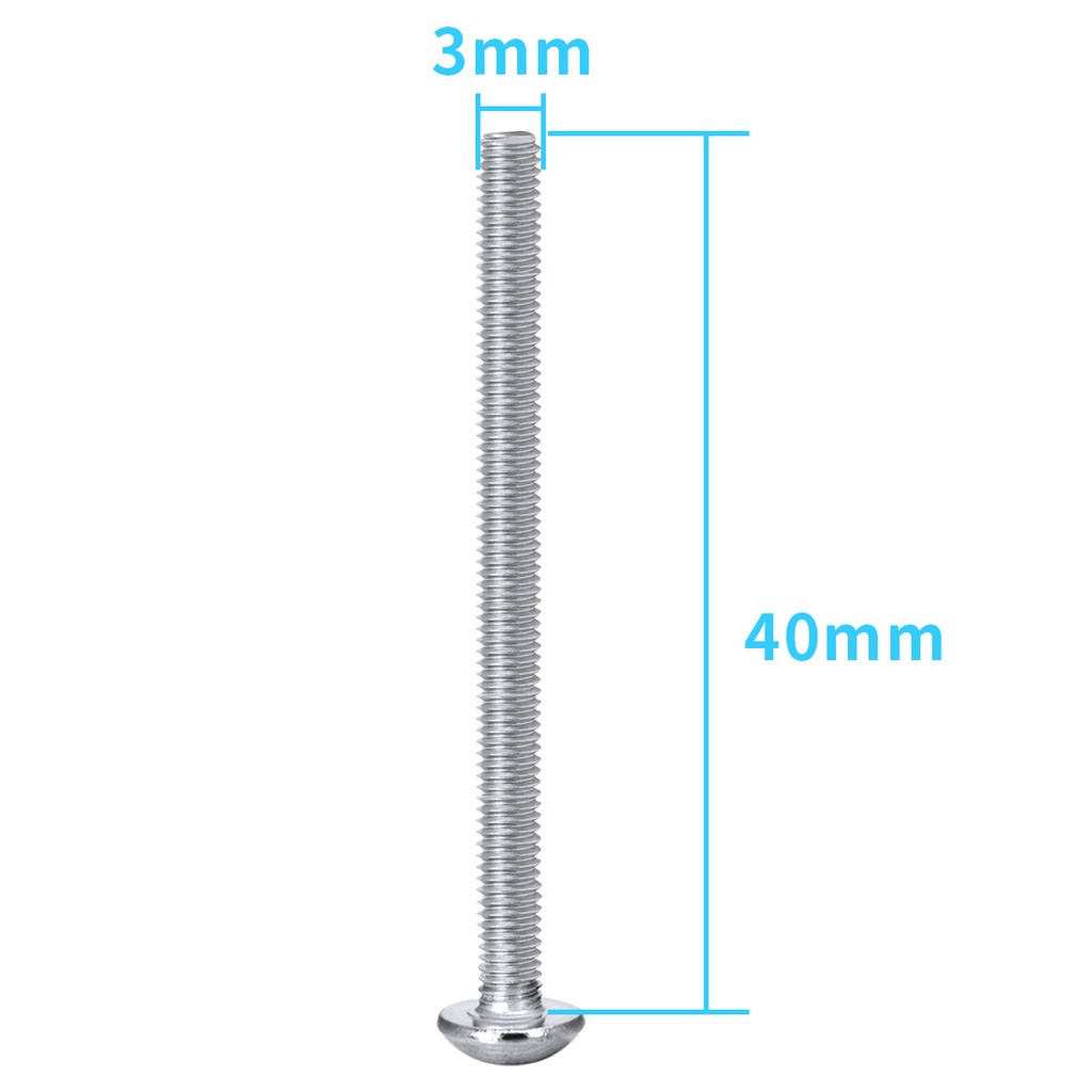 XT-XINTE 10Pcs M2.5 M3 M4 Hexagon Socket Head Cap Screws Allen Hex Socket Head Screw Bolt ...