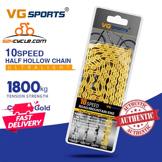 Original Vg Sports 10 Speed Half Full Hollow Bicycle Chain Rantai ...