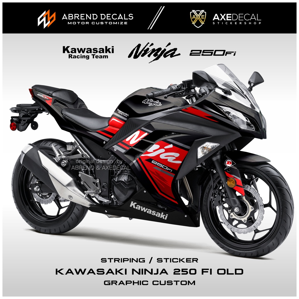 Custom Graphic Ninja 250 Fi Striping / Old Kawasaki Ninja Fi Motorcycle ...