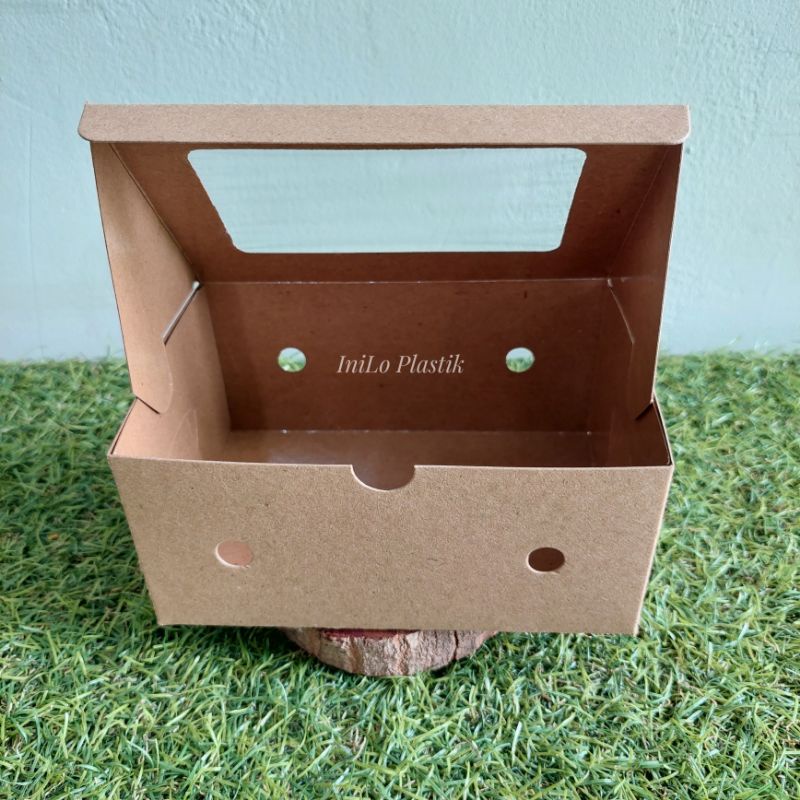 @1Pack Box Kraft Window 10x20x8/Dus BK Square Full Laminating In ...