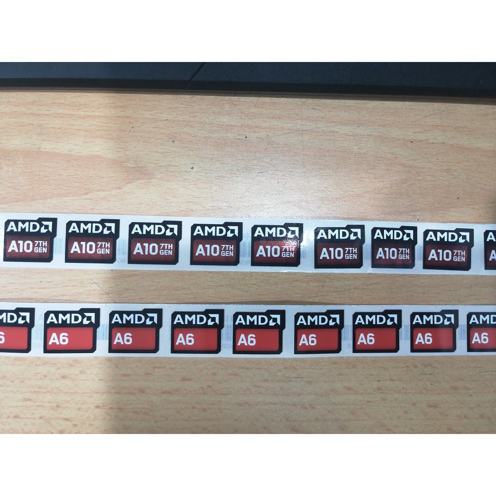 AMD Sticker A6 A10 7th Gen Laptop | Notebook | Desktop Label CPU ...