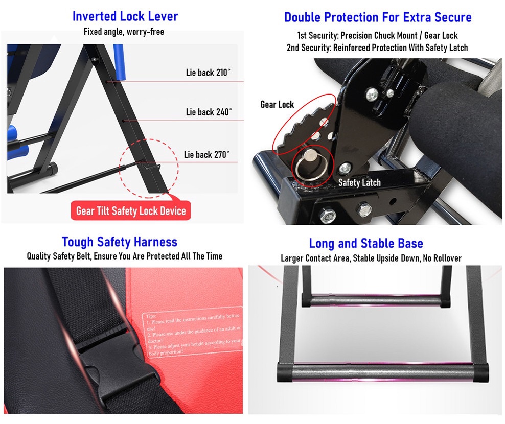 ADSports AD8000 Inversion Table Therapy Handstand Machine Upside Down ...